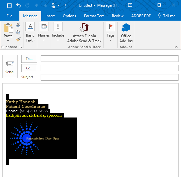 Configuring an Email Signature for a User