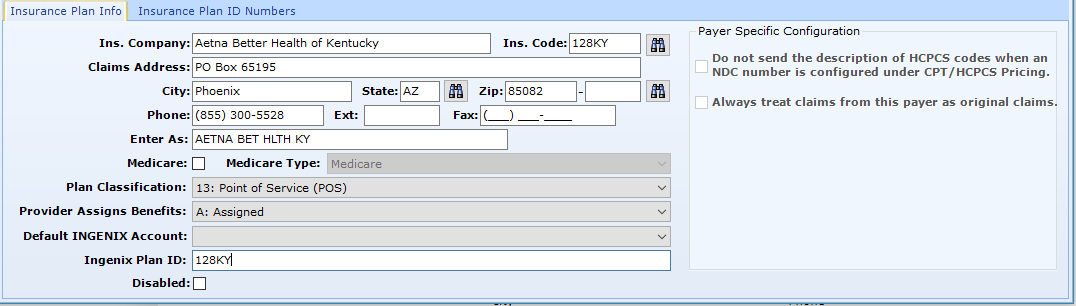 Configuring Insurance Plans